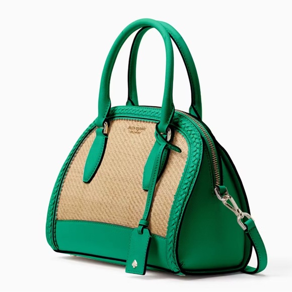 kate spade | Bags | Kate Spade Medium Dome Satchel Riley Straw With ...